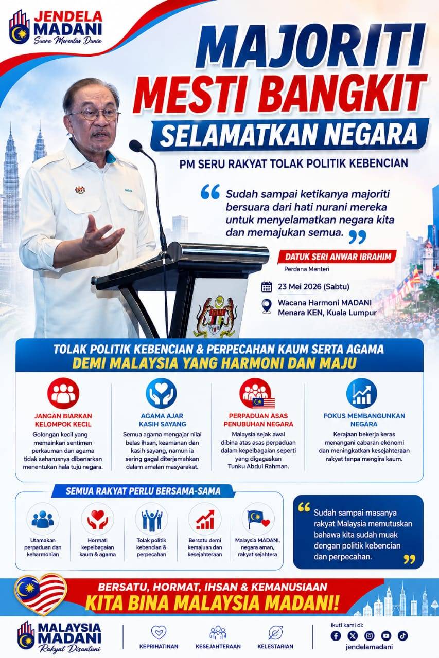 “Majoriti mesti bangkit selamatkan negara”, PM seru rakyat tolak ...